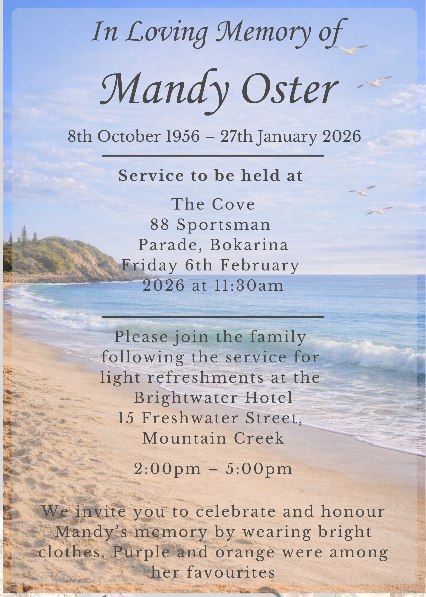 Upcoming Funerals | Perry & Oster Funerals